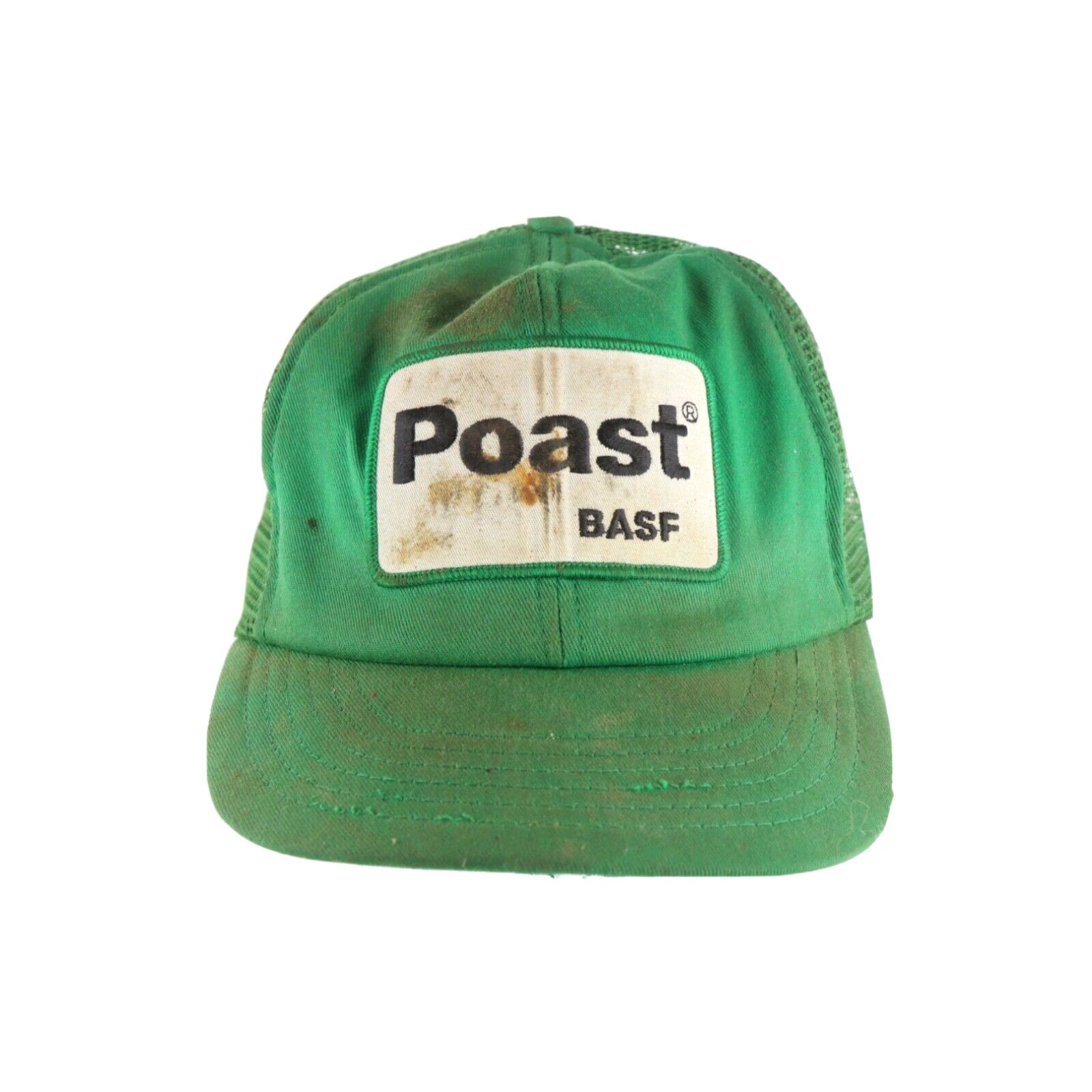 Spell Vtg 70s Thrashed BASF Poast Herbicide Spell Out Trucker Hat ...