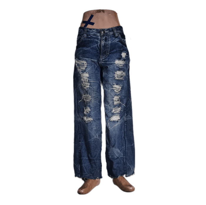 Archival Clothing 🇯🇵 Y2K Super Distressed Baggy Doodle Homeless Pants ...