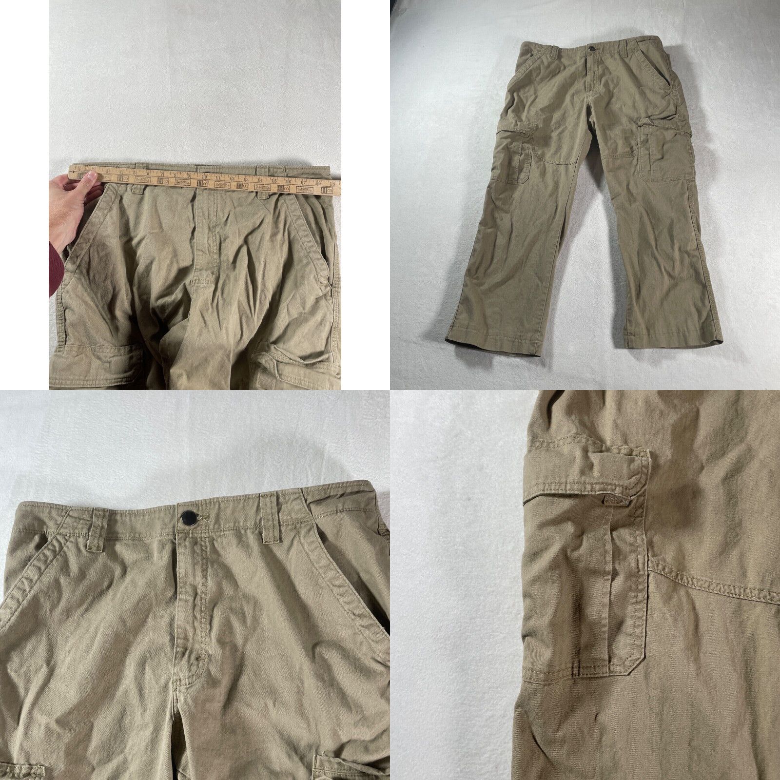 Wrangler Wrangler Cargo Pants 36 Mens Beige Work Wear Authentic Hiking ...