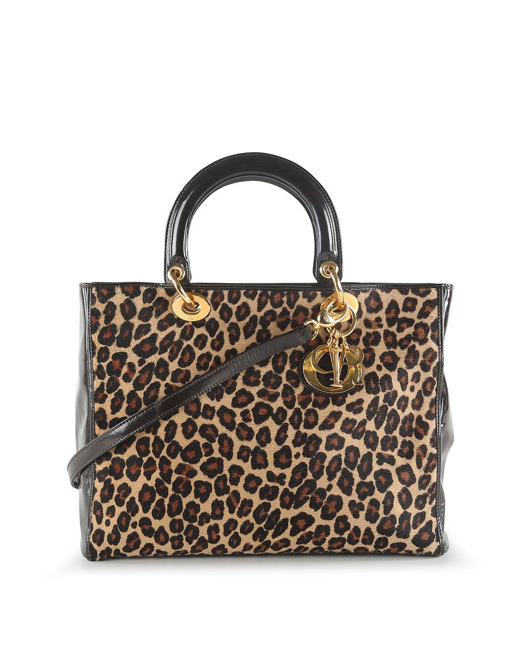 Dior CHRISTIAN DIOR Leopard Print Pony Hair Lady Dior Bag | Grailed