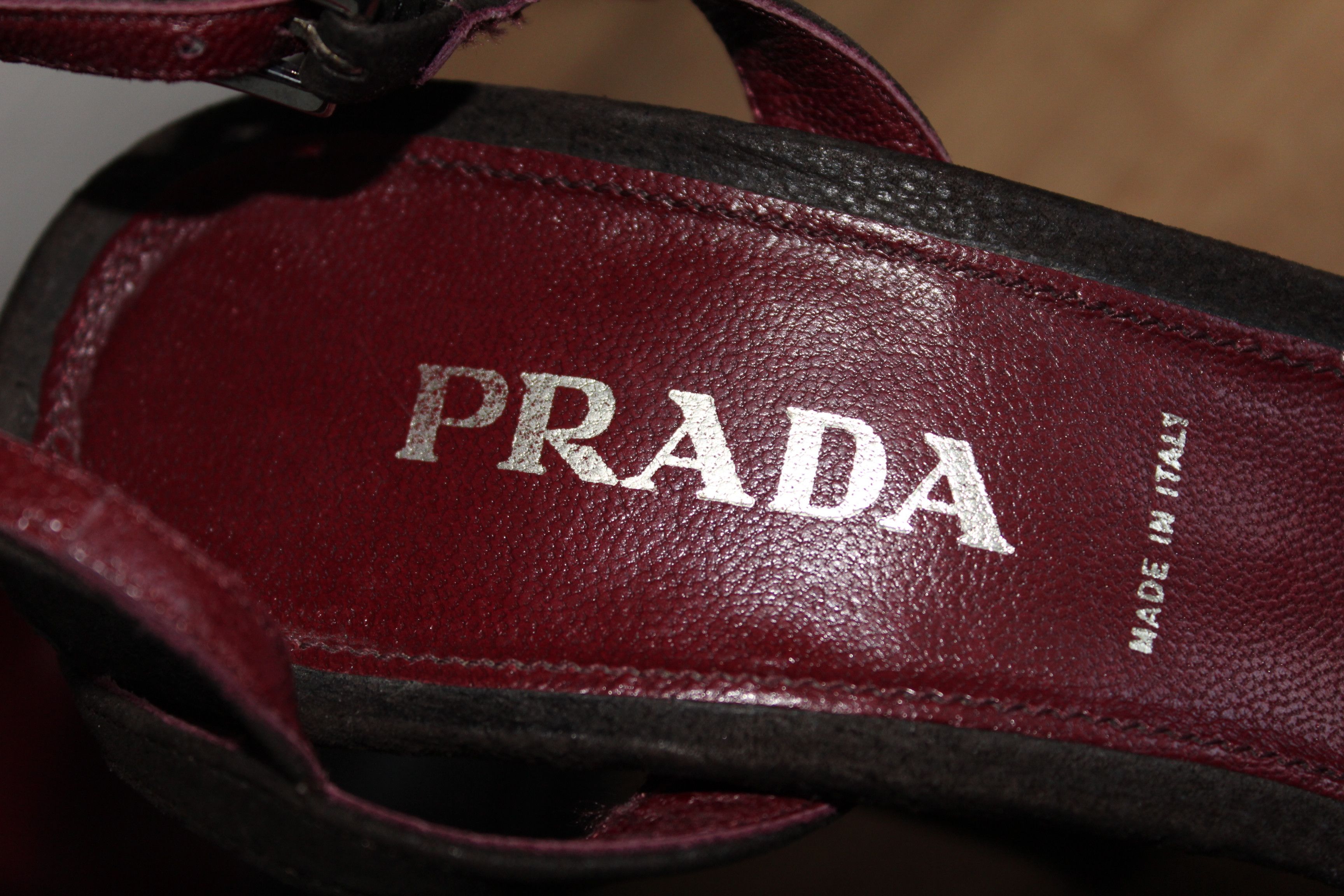 Prada PRADA 100% Authentic Leather Italian Shoes Heels | Grailed