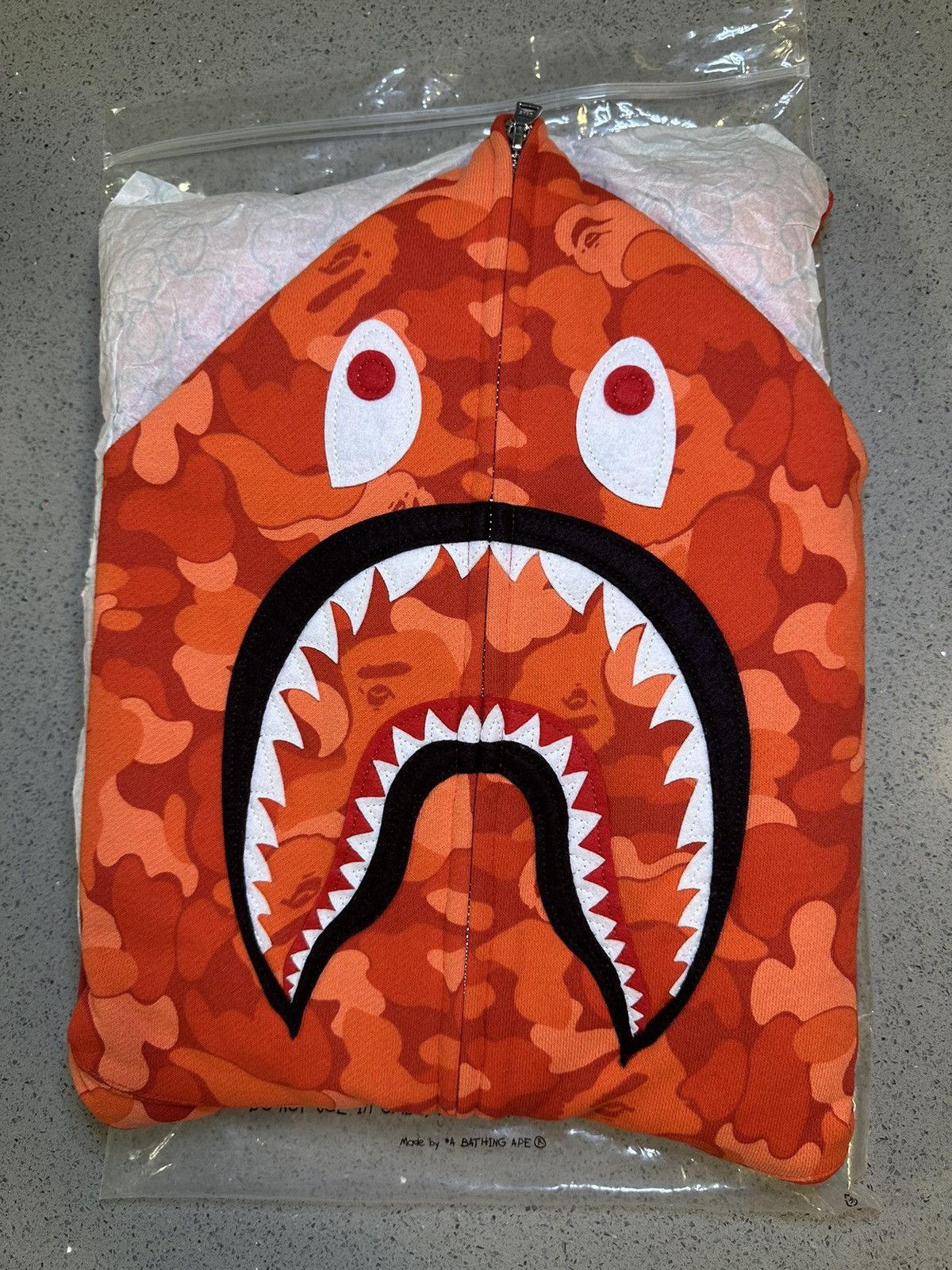 Bape Rare BAPE Seoul City Exclusive Red Shark Hoodie | Grailed