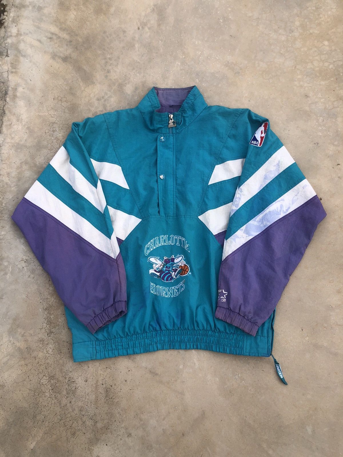 NBA × Starter 🔥Vintage🔥 Charlotte Hornets Starter Windbreaker Jacket ...