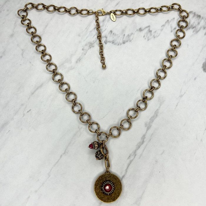 Chicos Chico's Chain Link Studded Reversible Pendant Necklace | Grailed