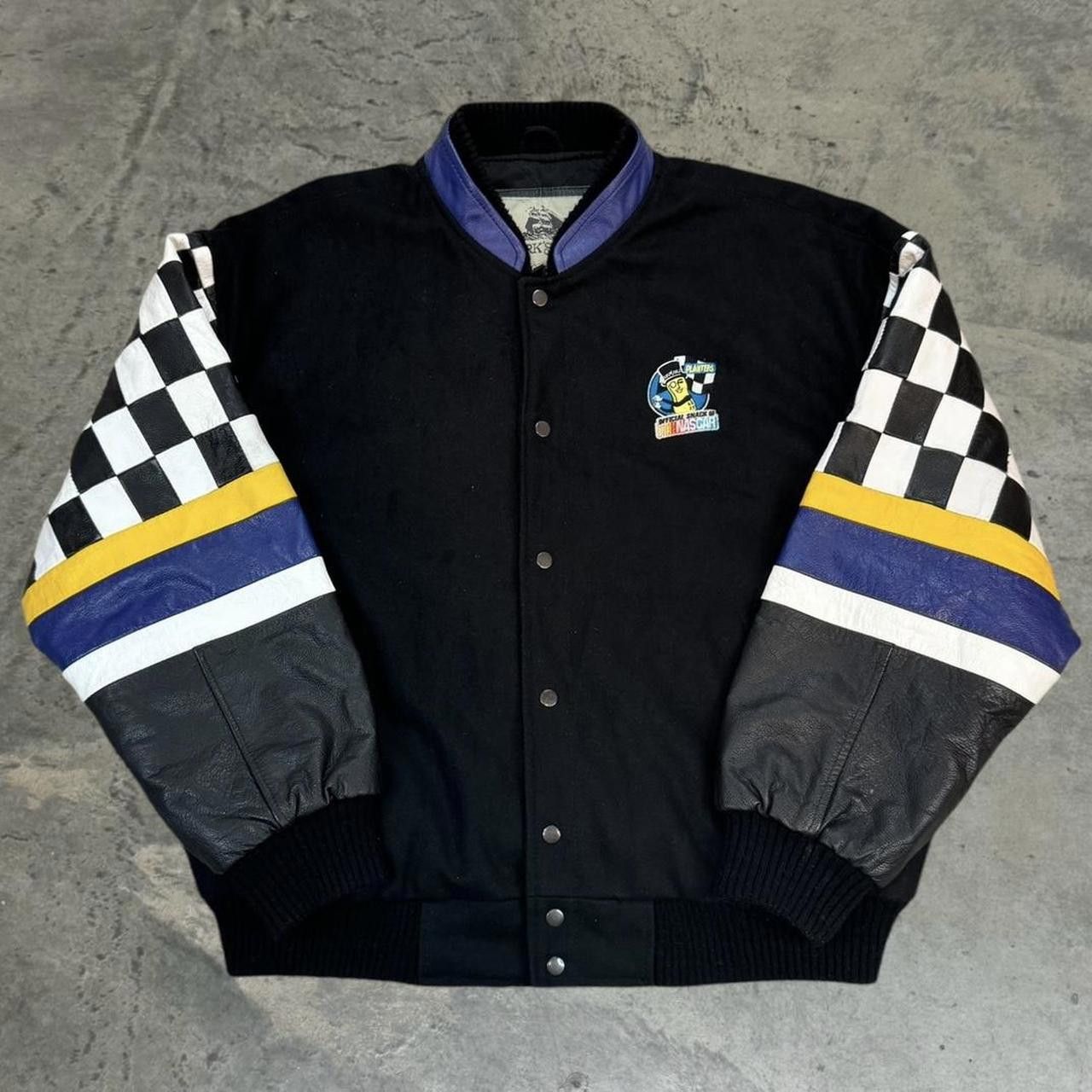 NASCAR Vintage 90s NASCAR Planter’s Peanuts Racing Varsity Jacket | Grailed