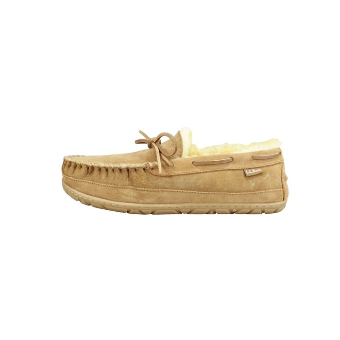 L.L. Bean LL Bean Mens Wicked Good Shearling Lined Moccasin Slippers ...