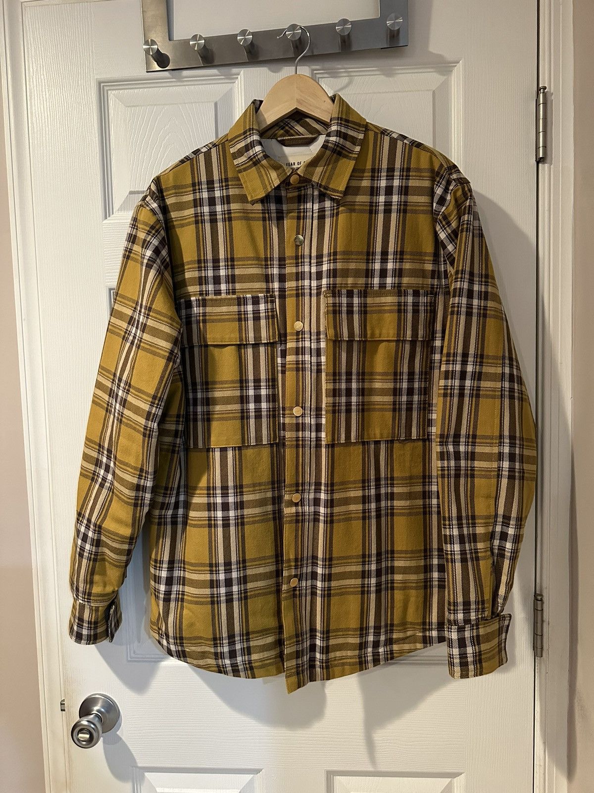 Fear of God Fear of god yellow flannel shirt jacket | Grailed