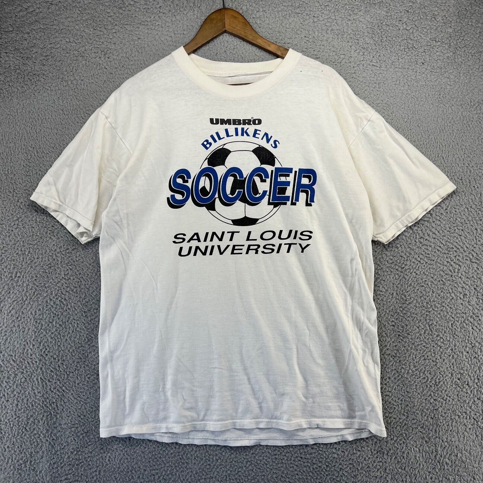 Umbro Vintage Umbro Shirt Men's Extra Large White Soccer Double Sided ...