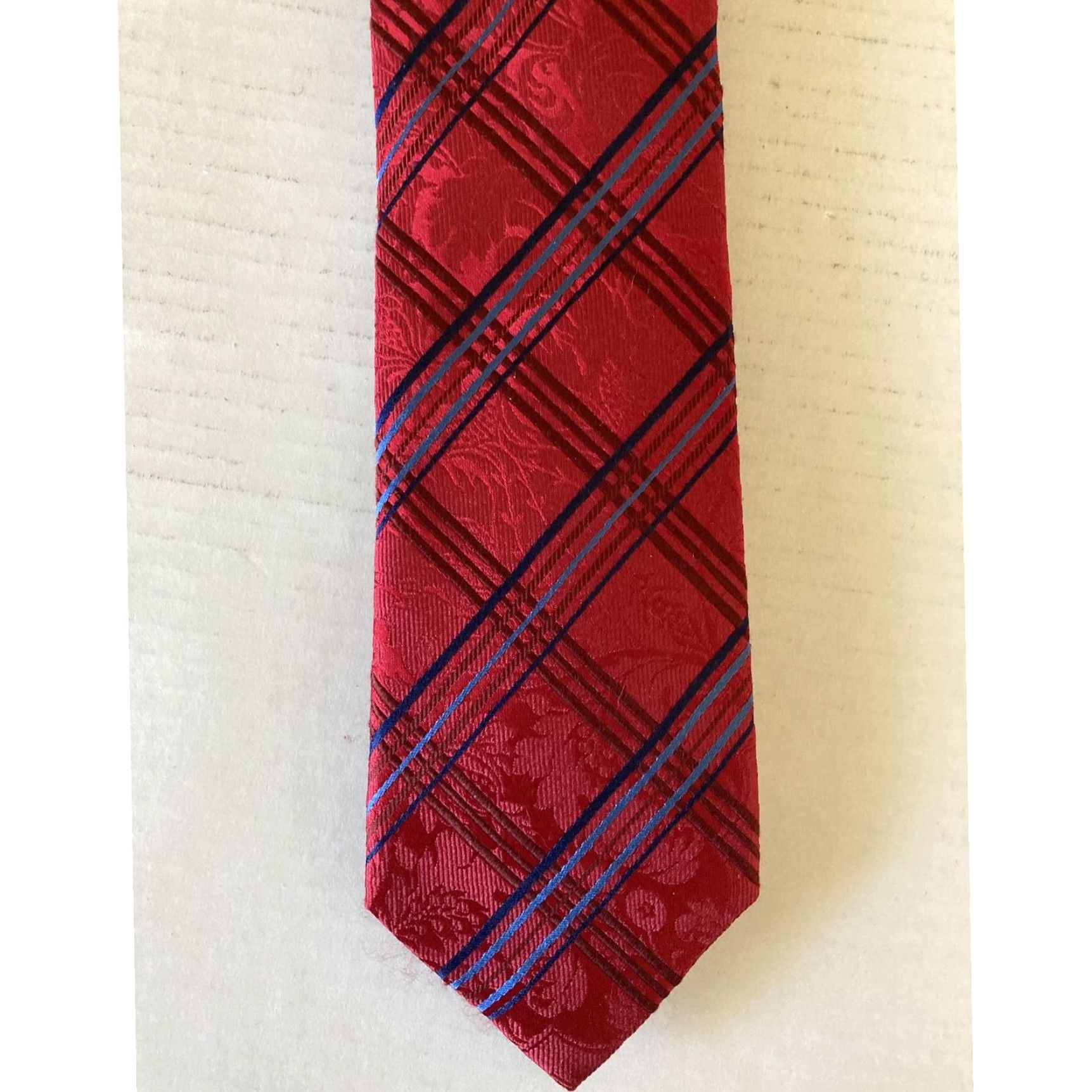 Vintage Italian Crafted DeSantis Collection Men's Red and Blue Plaid ...