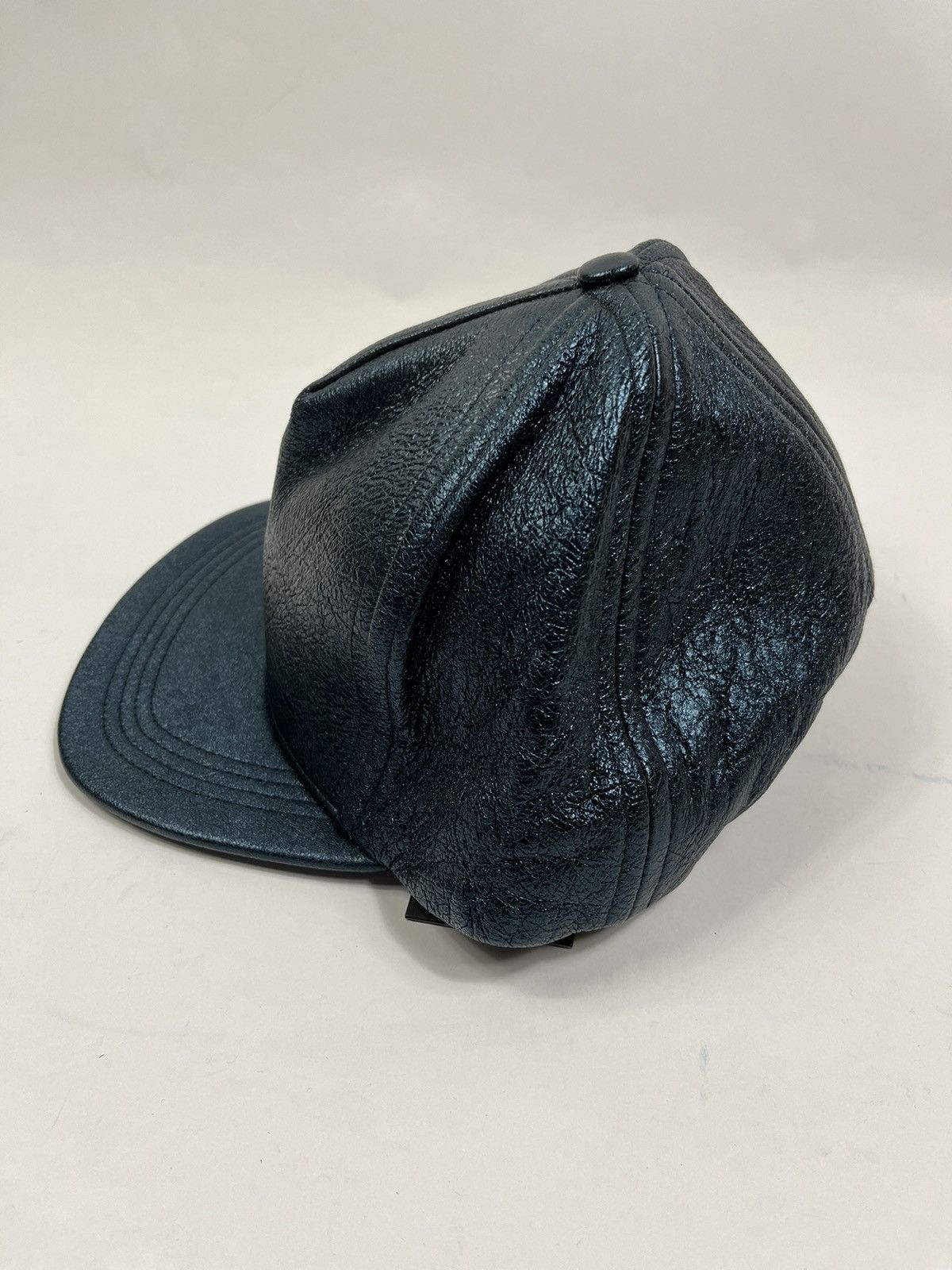 Cast Of Vices Metallic Blue Leather Cap | Grailed
