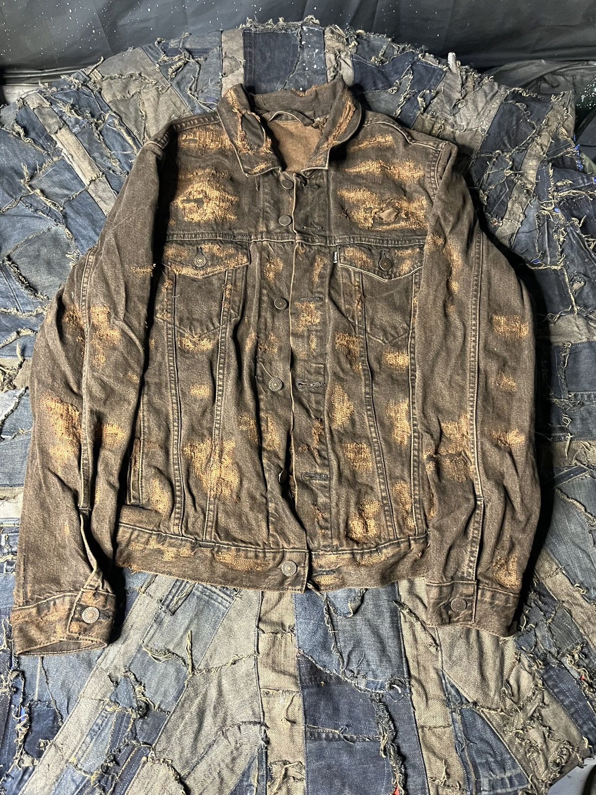 Vintage Repaired distressed Levi 90s vintage denim jacket | Grailed