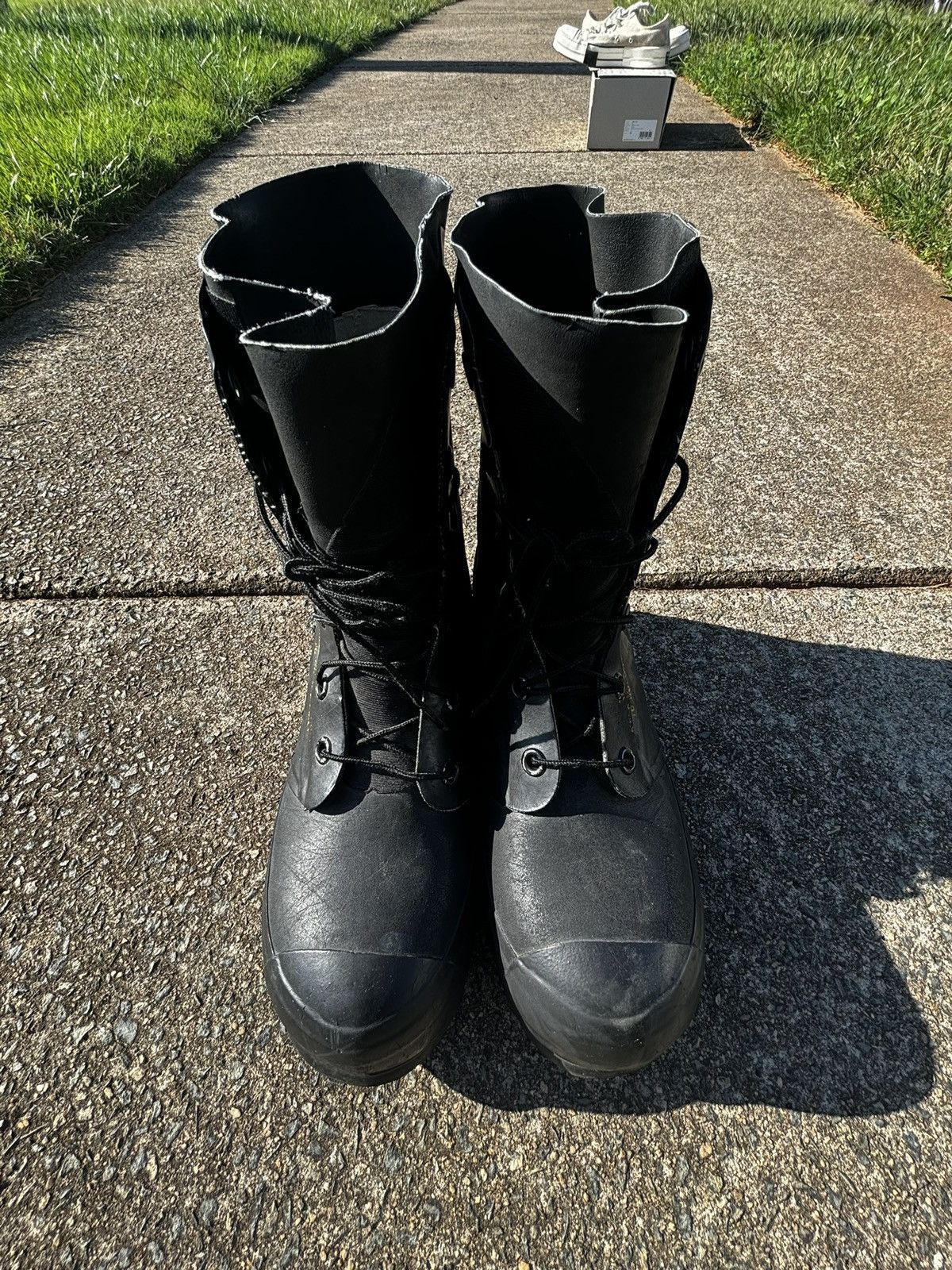 Raf Simons Bata moon bunny vintage military boots | Grailed
