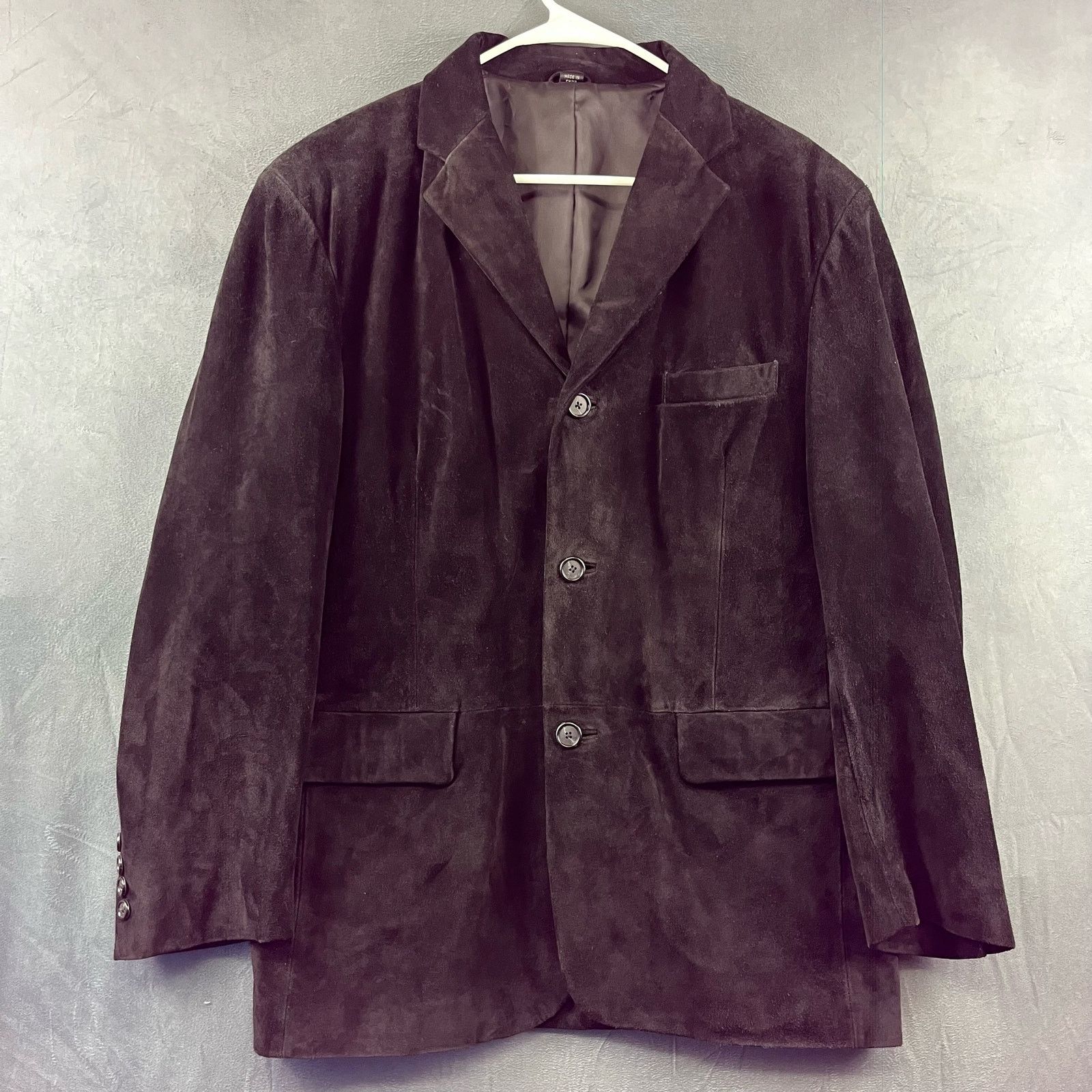 Alfani Alfani Leather Blazer Men's 40S Black Cocktail Business Pops ...