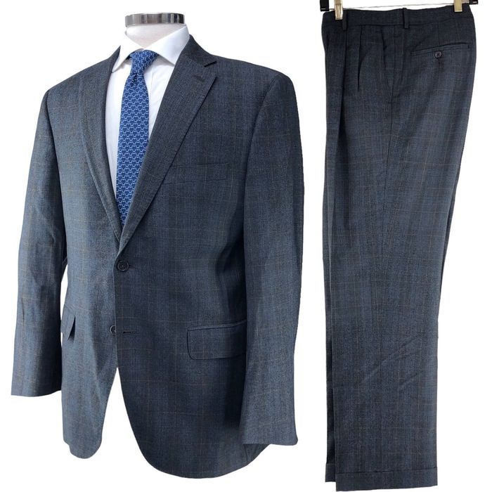 Peter Millar Peter Millar Mens Size 40R W34 Suit Glen Check 2 Piece ...
