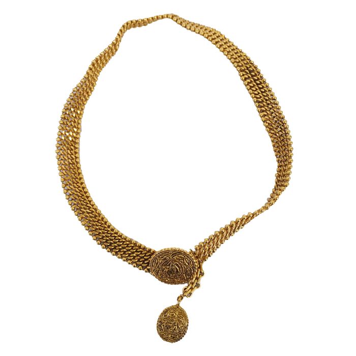 Chanel Auth Chanel Chain Belt Gold Metal Women's Chain Belt Gold | Grailed