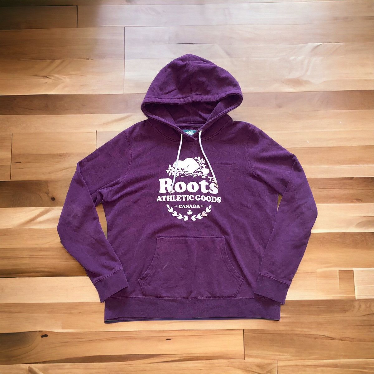 Roots × Streetwear Root’s Athletic classic graphic hoodie purple XL | Grailed