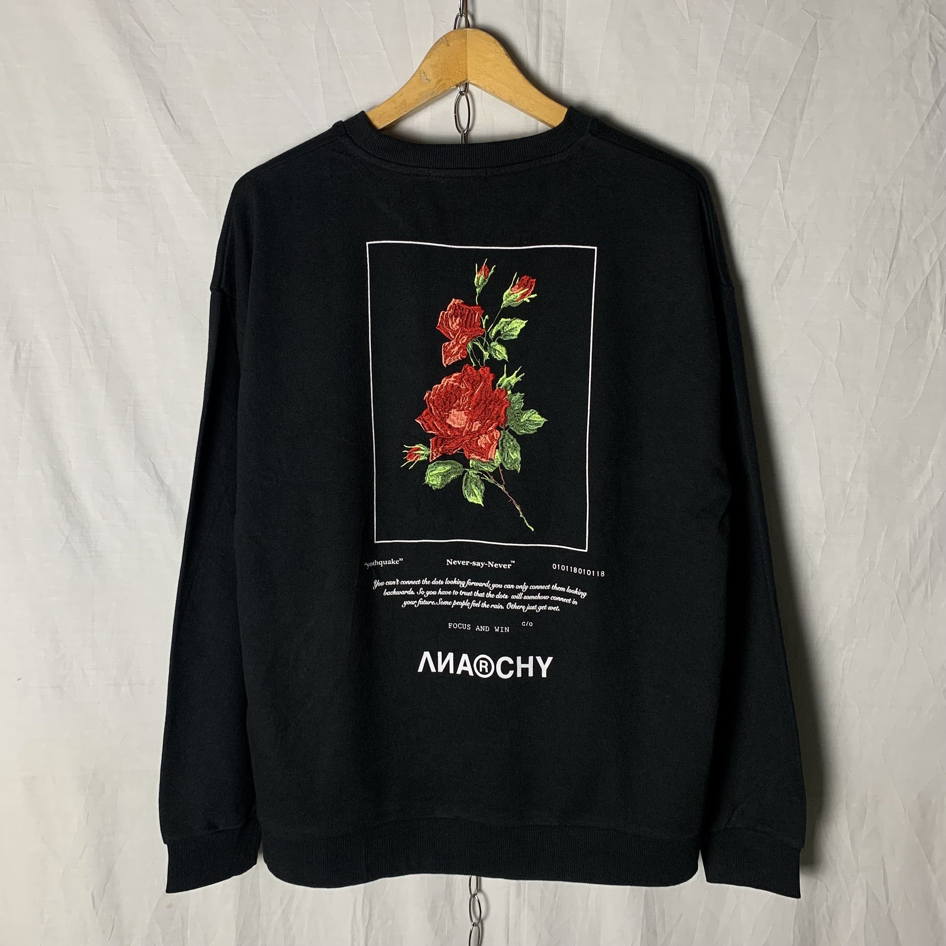 Japanese Brand Anarchy Poem Quotes Streetwear Sweatshirt Crewneck | Grailed
