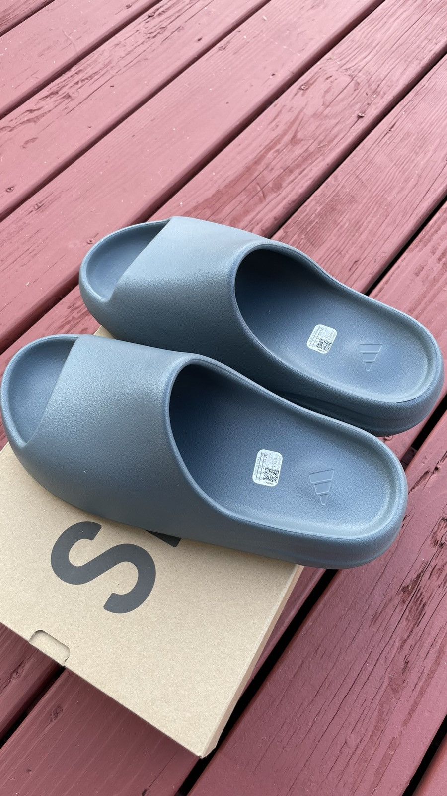 Adidas × Kanye West YZY slides Granite color way | Grailed