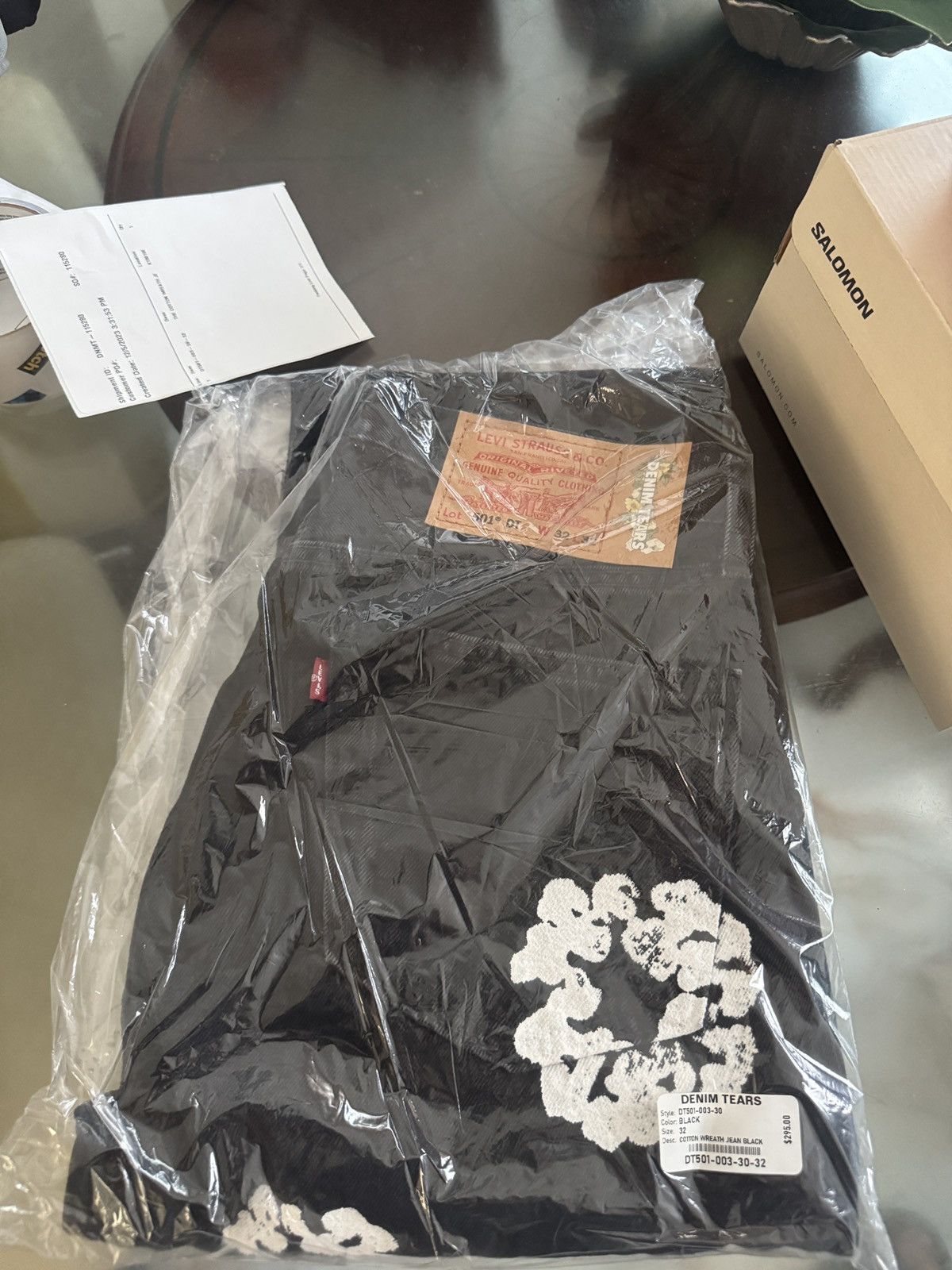 DENIM TEARS × Designer Denim Tears X Levi’s Cotton Wreath Jeans Black ...