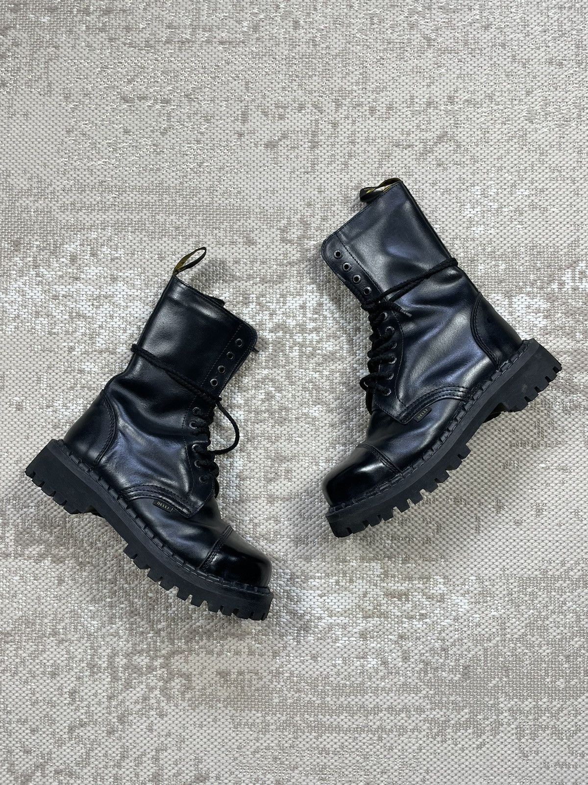Combat Boots × Military × Vintage Vintage Delli Bover Leather Combat ...