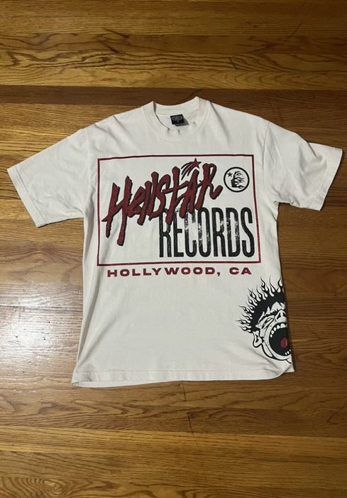 HELLSTAR Hellstar Records Tee "Cream" | Grailed