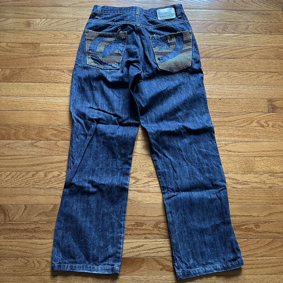 Vintage Y2K Ecko UNLTD Embroidered Back Pocket Baggy Denim Jeans | Grailed