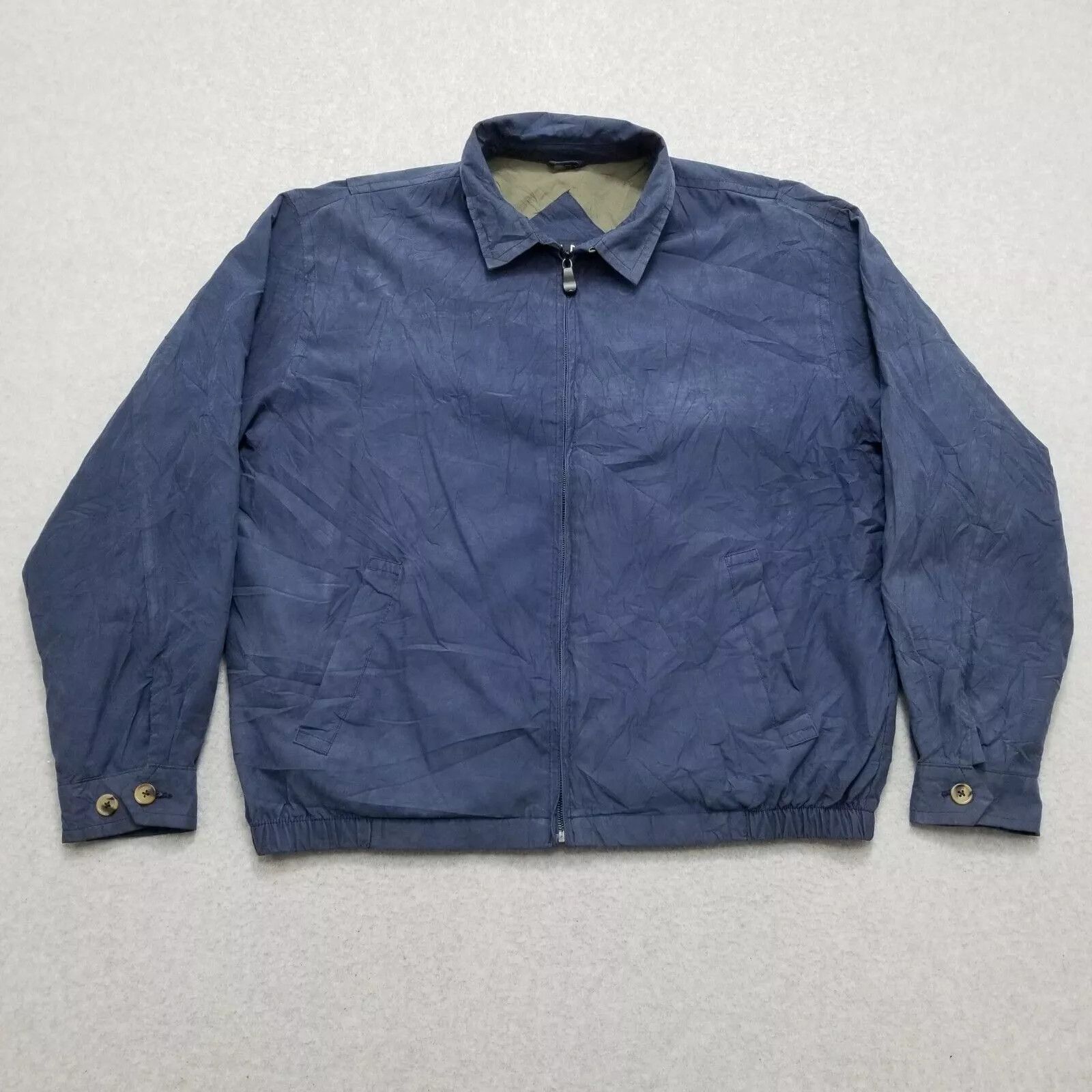 Trader Bay Trader Bay Jacket Mens Large Blue Full Zip Pockets Outdoor ...