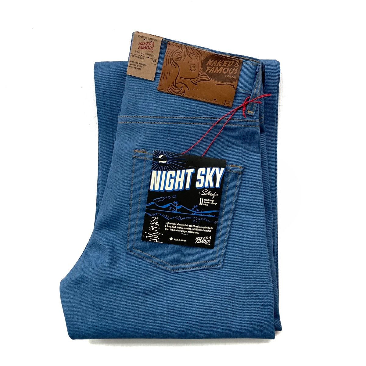 Naked & Famous NWT Naked & Famous Denim Strong Guy Night Sky Selvedge ...