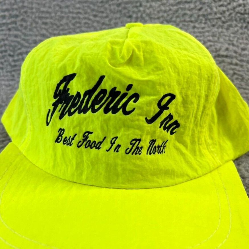 Vintage Vintage Frederic Inn Snapback Hat Yellow Neon Highlighter Best ...