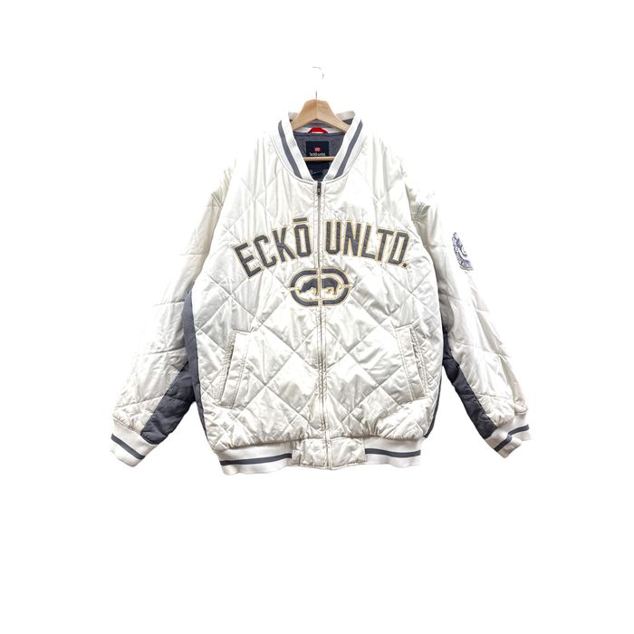 Vintage Vintage Ecko Unltd. Quilted Satin Bomber Varsity Jacket | Grailed