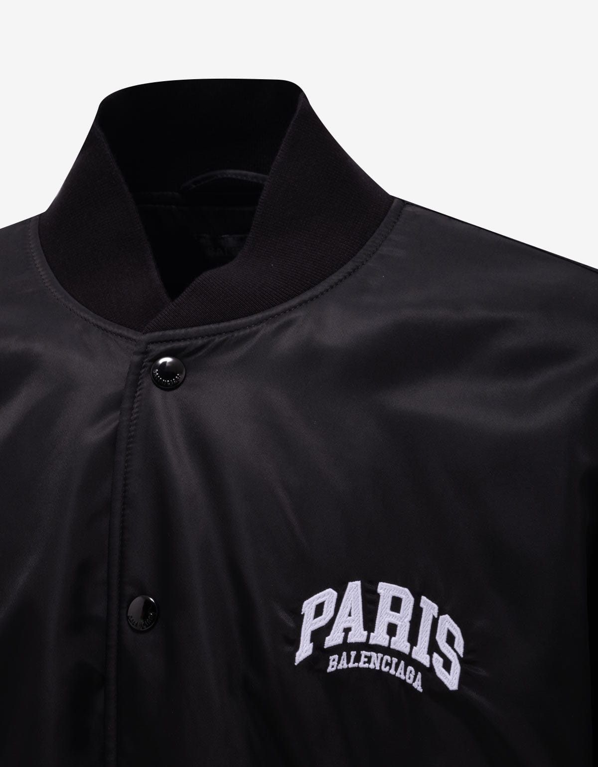 Balenciaga Black Paris Varsity Jacket | Grailed