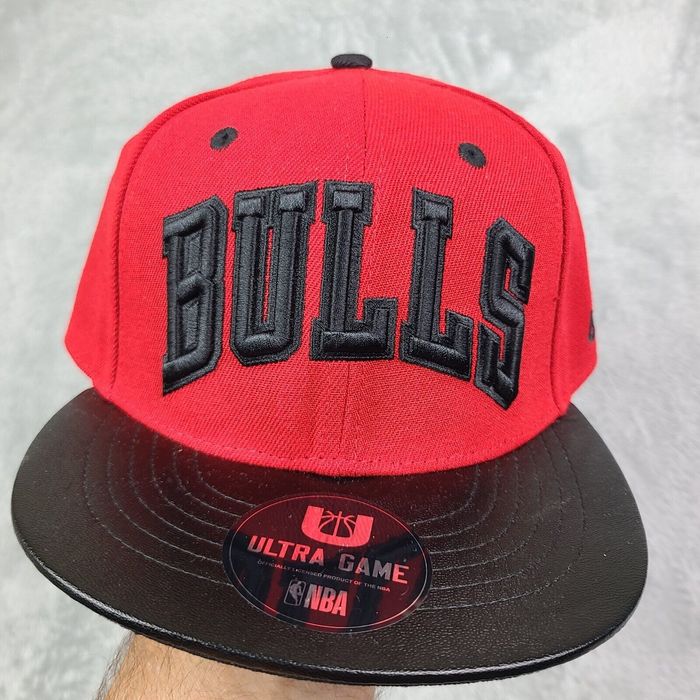 New Era Chicago Bulls Ultra Game Red And Black Snapback Hat OSFM | Grailed