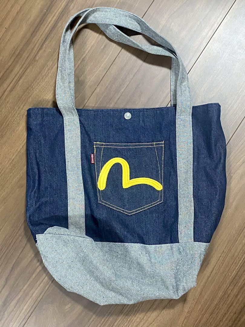 Evisu EVISU/logo graphic denim tote bag | Grailed