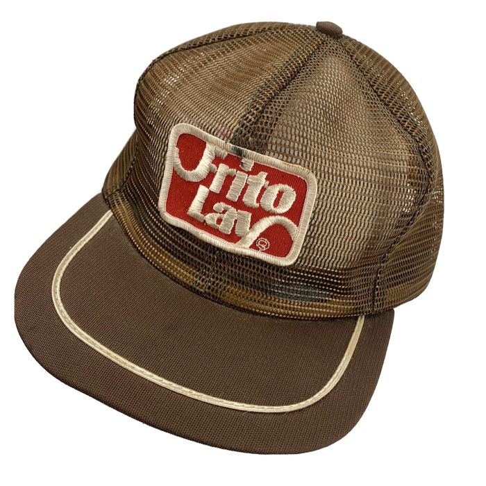 Vintage Frito Lay Patch All Mesh Trucker Cap Hat (Broken Snapback ...