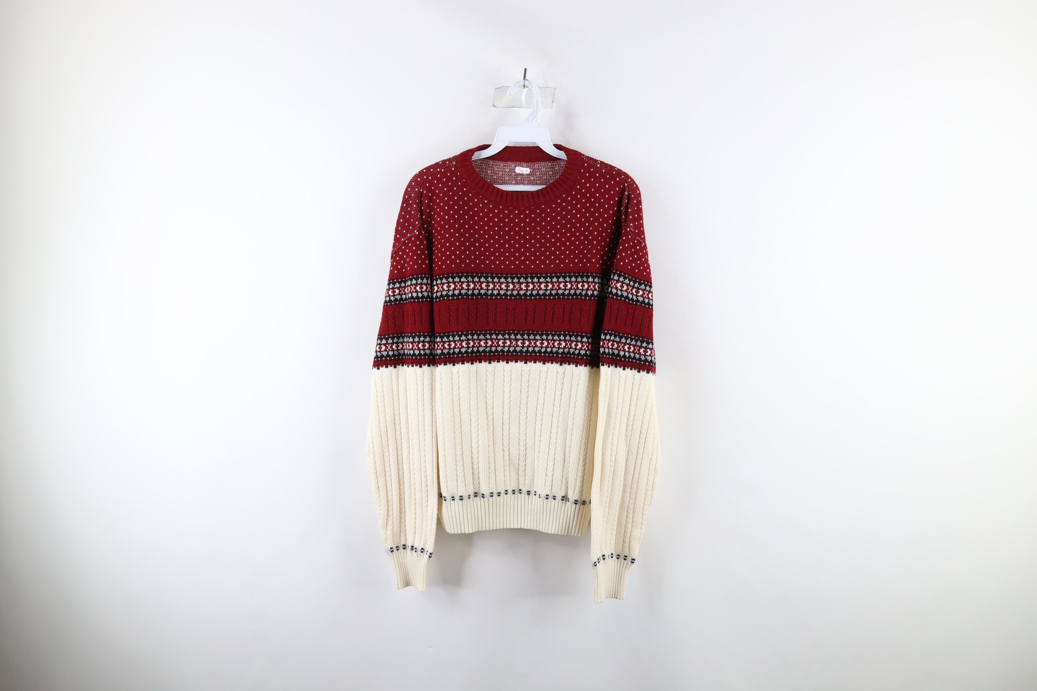 Streetwear × Vintage Vintage 70s Streetwear Chunky Ribbed Knit Fair ...