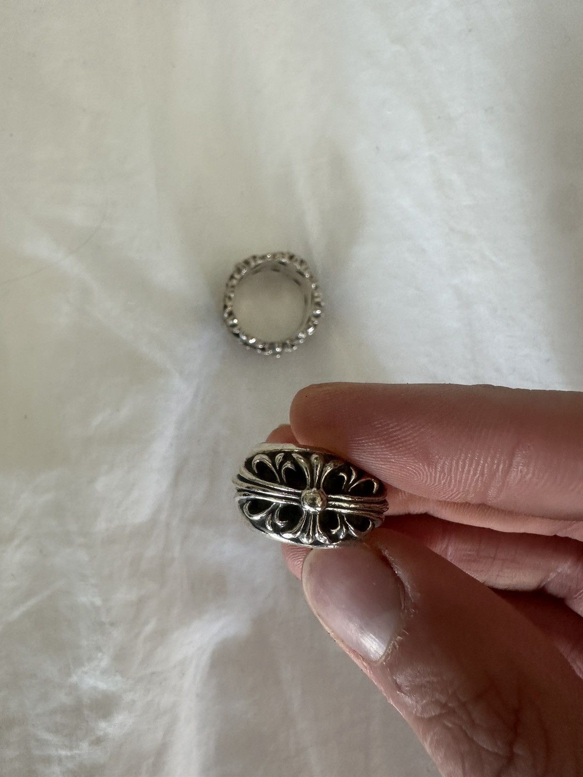 Chrome Hearts Chrome Hearts Floral Cross Ring | Grailed