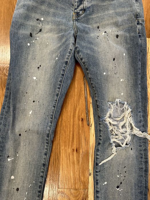 Purple Purple Brand Paint Splatter Blue Denim Jeans Sz 30 | Grailed