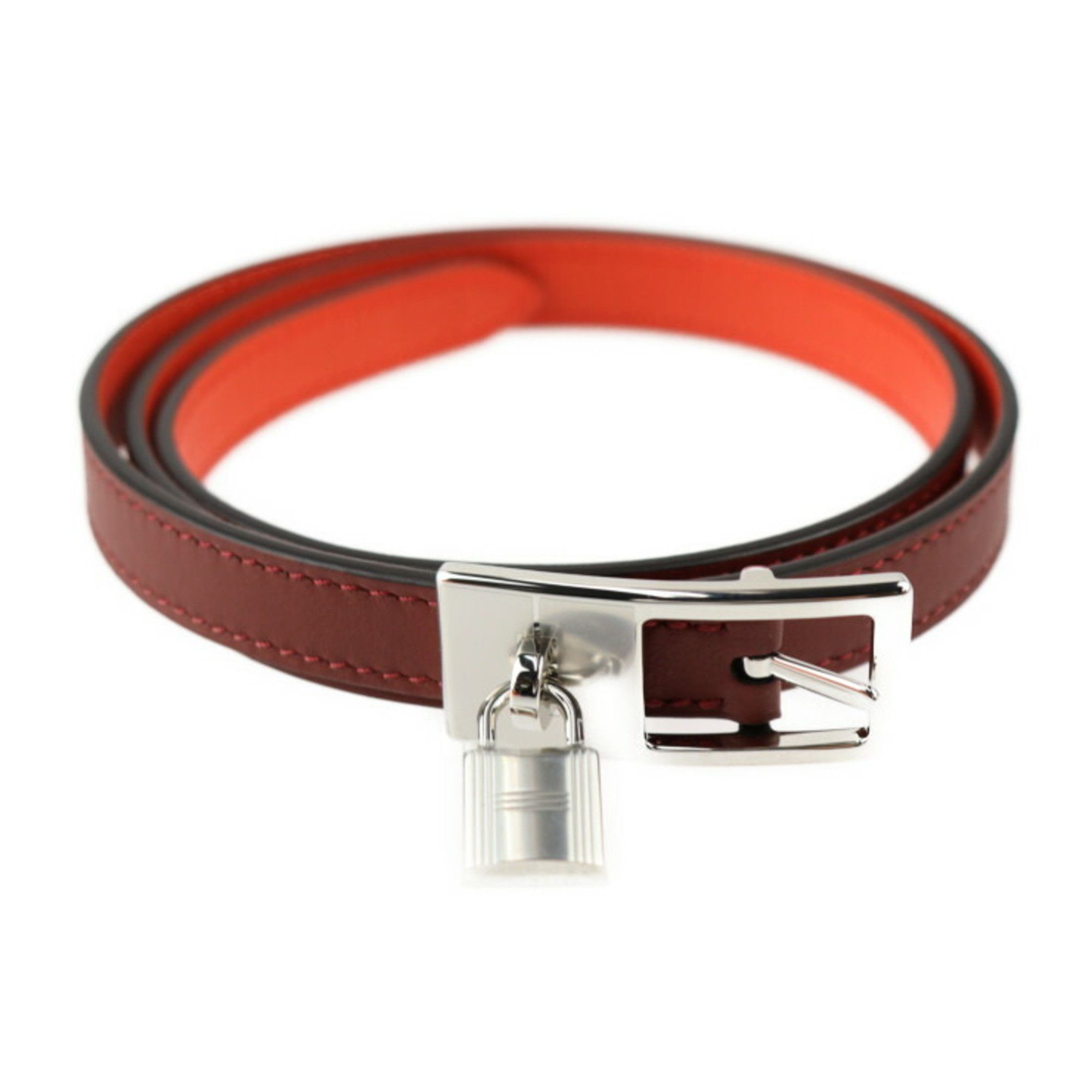 Hermes HERMES Lucky 15 belt Size 70 Vaux Swift Epson Rouge Ash Capucine ...
