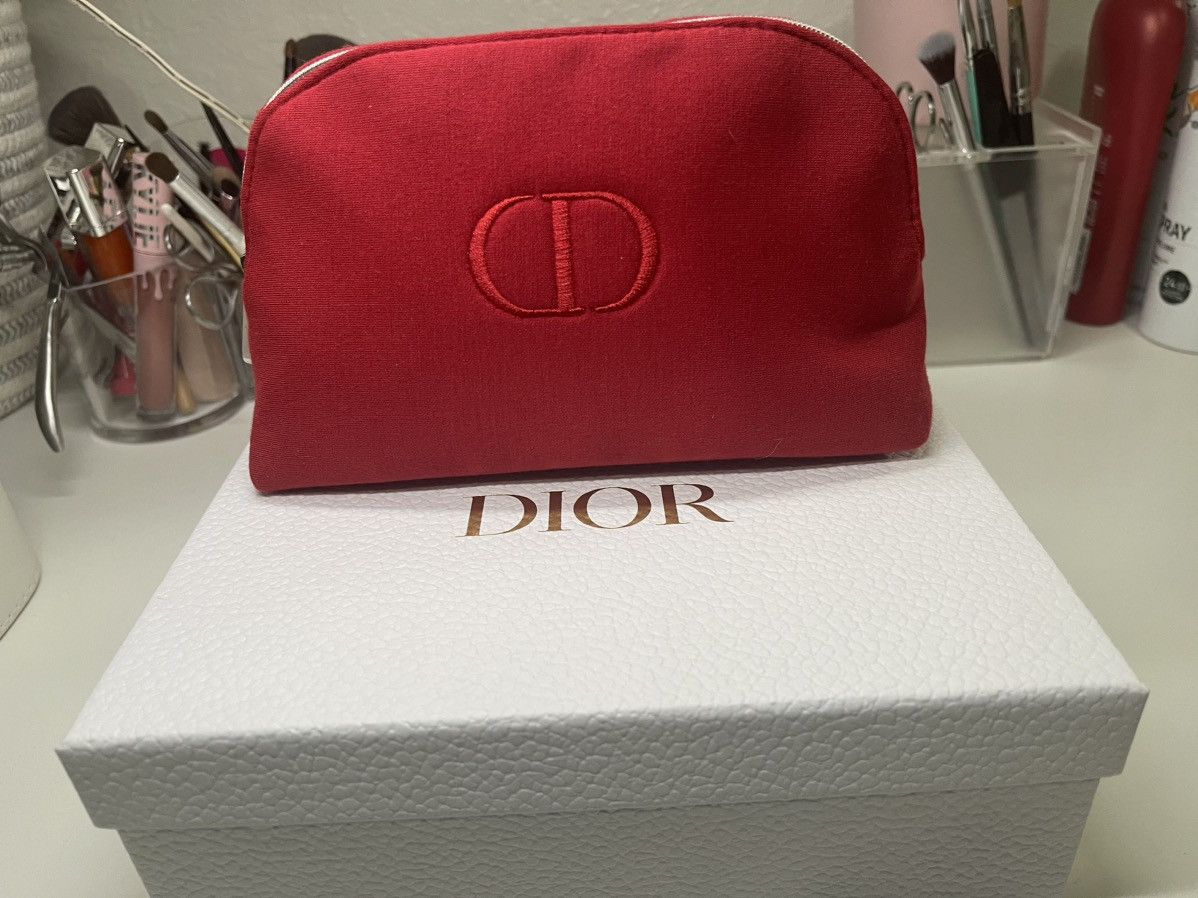 Dior Red Dior cosmetic pouch!! | Grailed