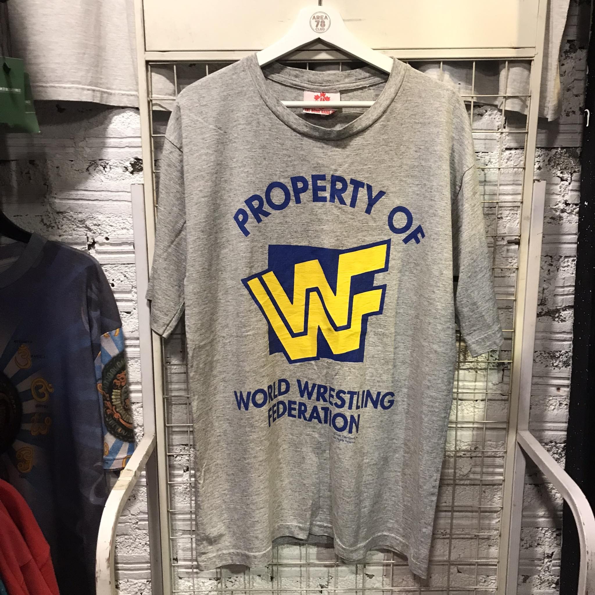 Vintage × Wwe × Wwf Property of World Wrestling Federation WWF Tee Logo ...
