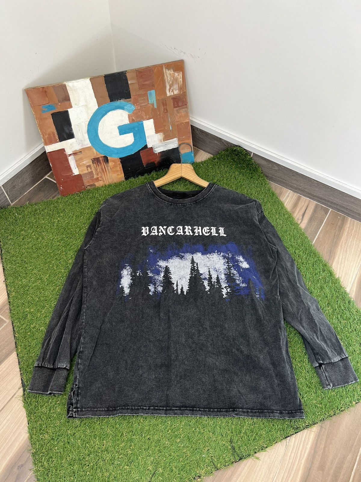 Designer Vancarhell Gothic Font Forest Landscape Print | Grailed