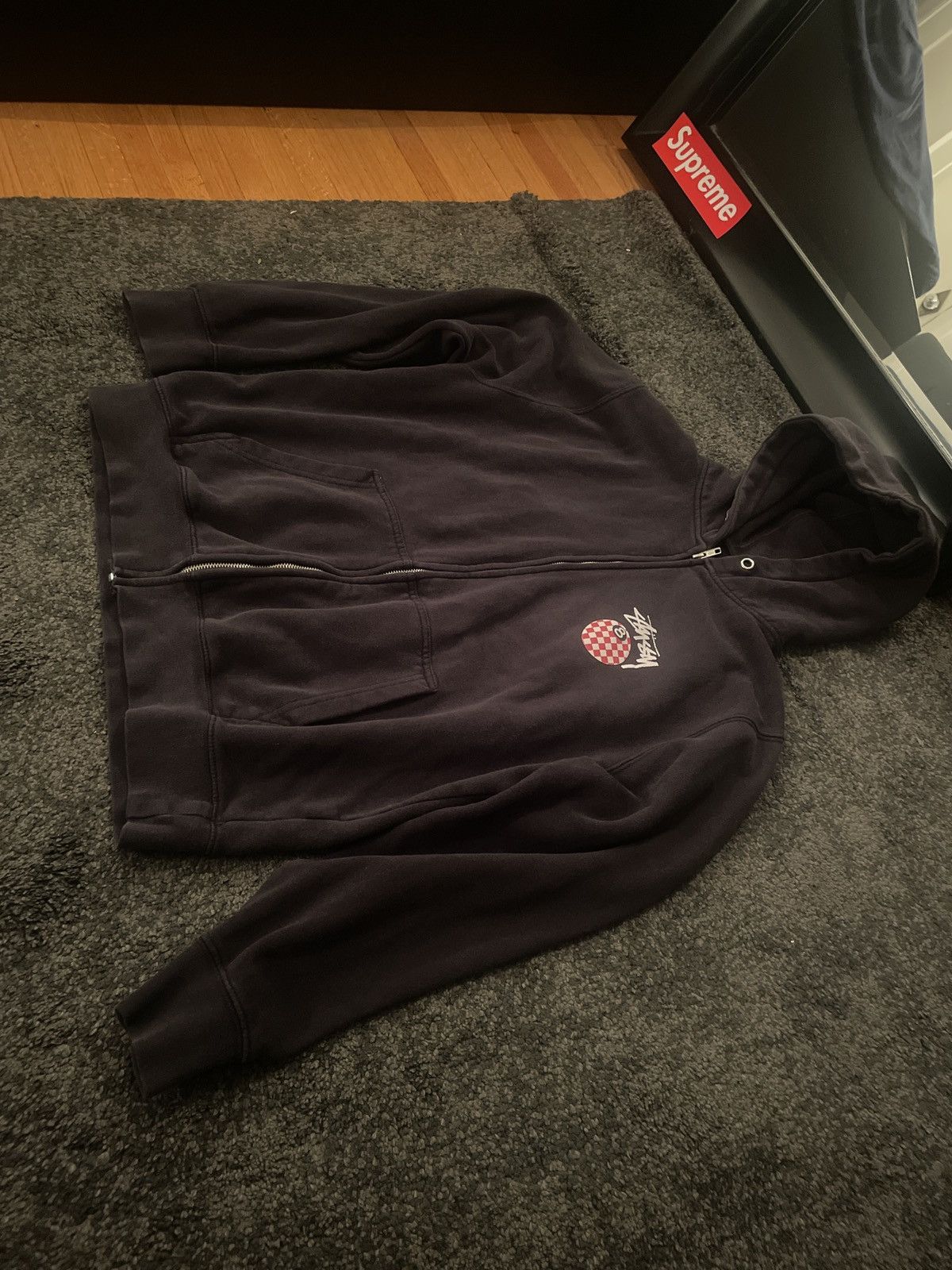 Stussy Stussy 8 ball zip up hoodie | Grailed