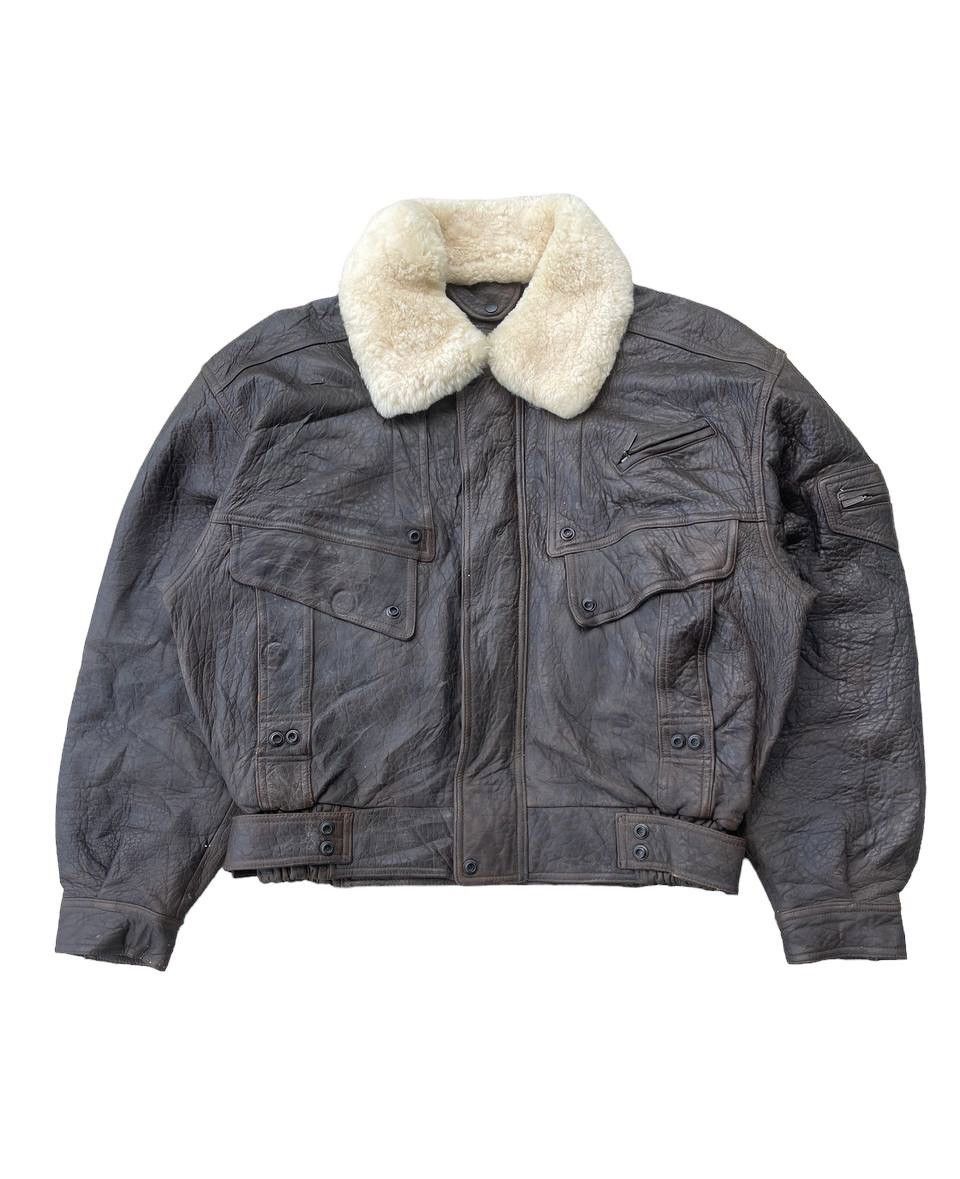 Vintage VINTAGE WIND ARMOR LEATHER JACKET | Grailed