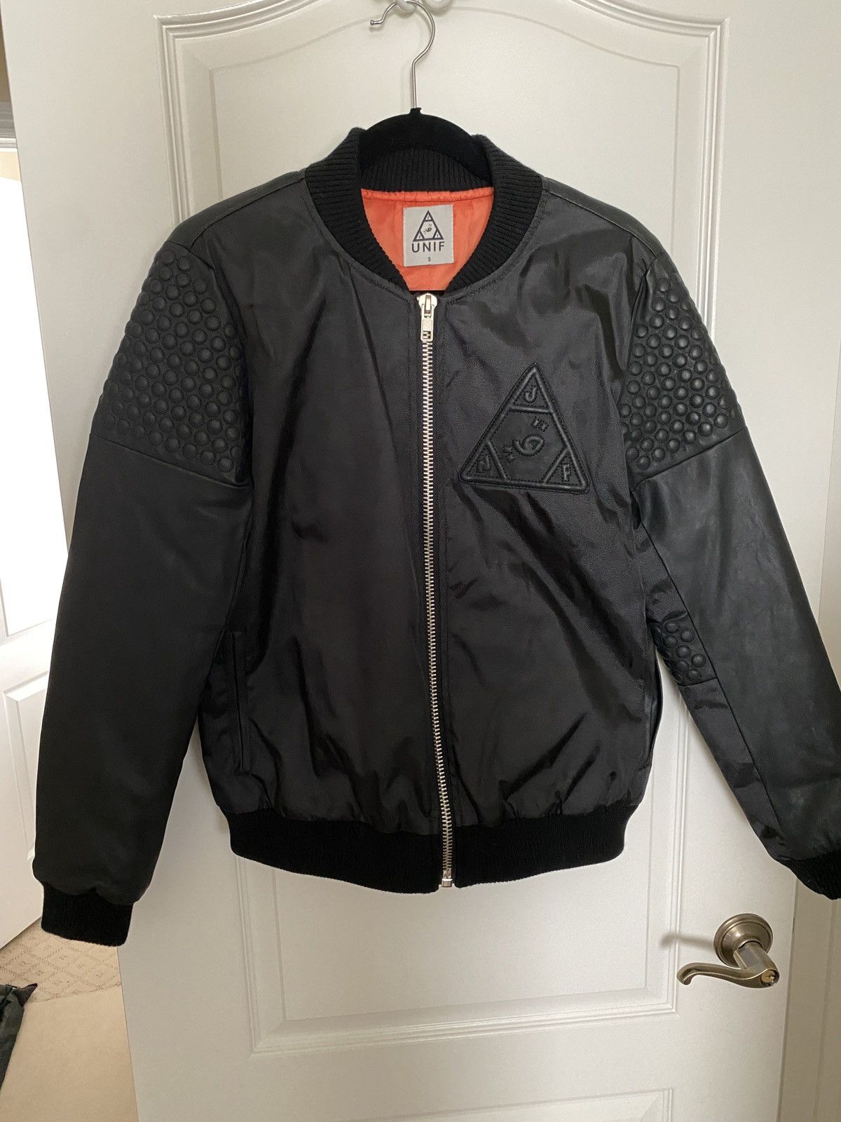 UNIF Unif braille bomber jacket black | Grailed