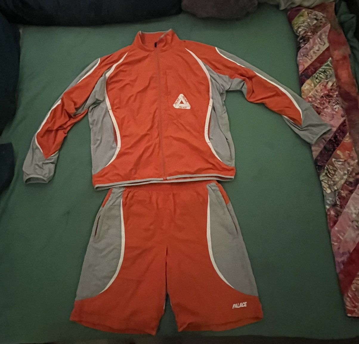 Palace Palace run-it tracksuit jacket & shorts | Grailed