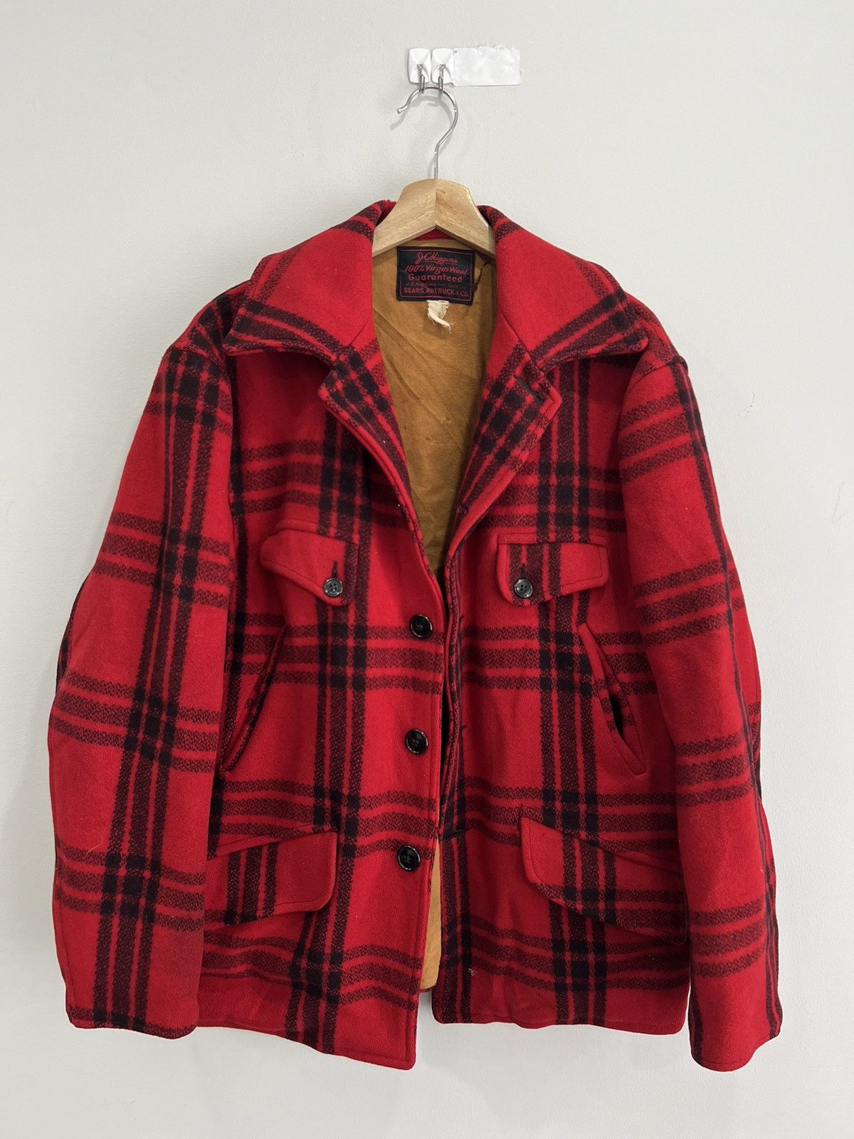 Vintage Vintage 1950s 60s J.C Higgins Wool Plaid Hunting Jacket | Grailed