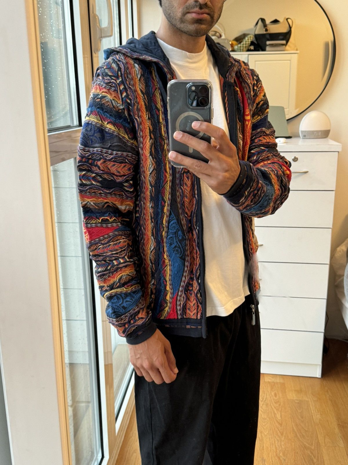 Coogi AUTHENTIC COOGI KNIT ZIP-UP HOODIE | Grailed