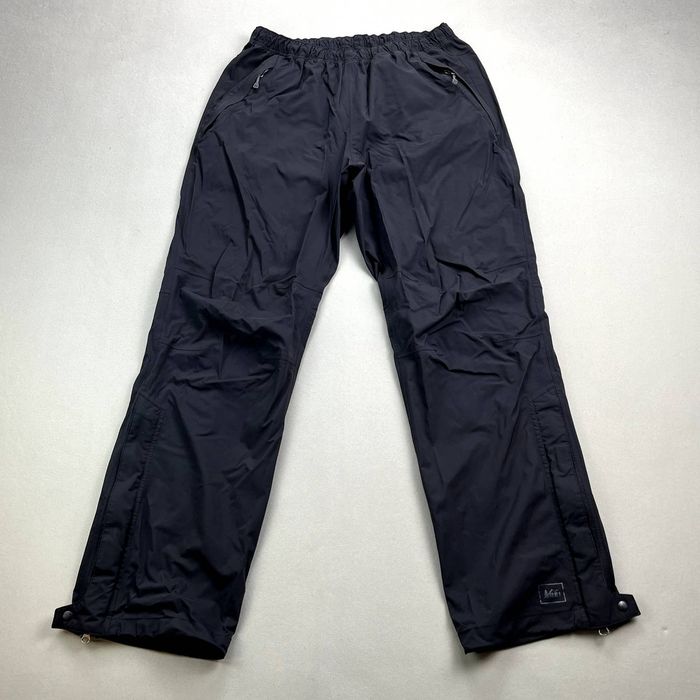Rei REI Elements Rain Pants Black Straight Leg Waterproof Hiking | Grailed