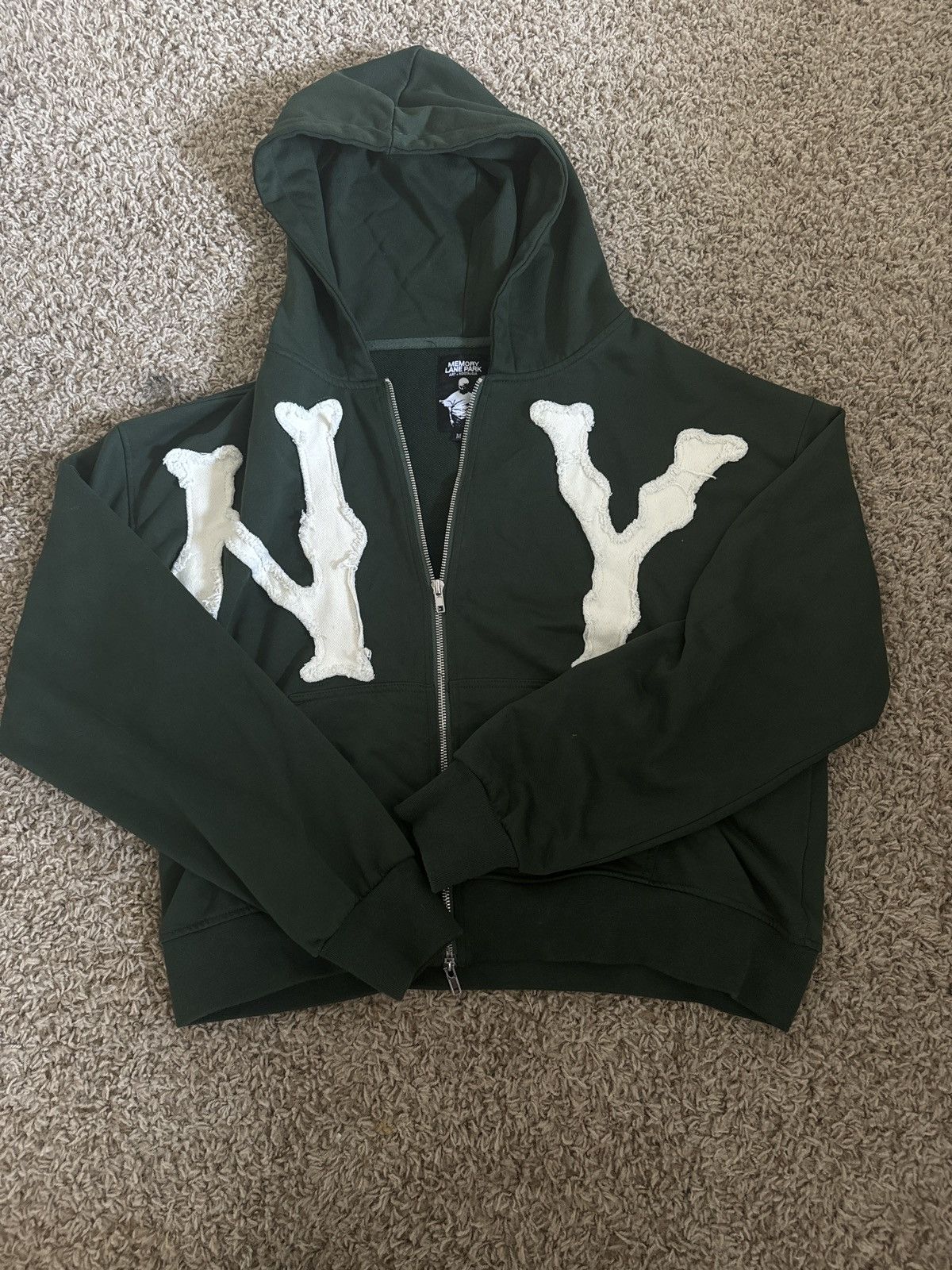 Streetwear × Vintage Memory Lane Park Forest Green Zip Up | Grailed