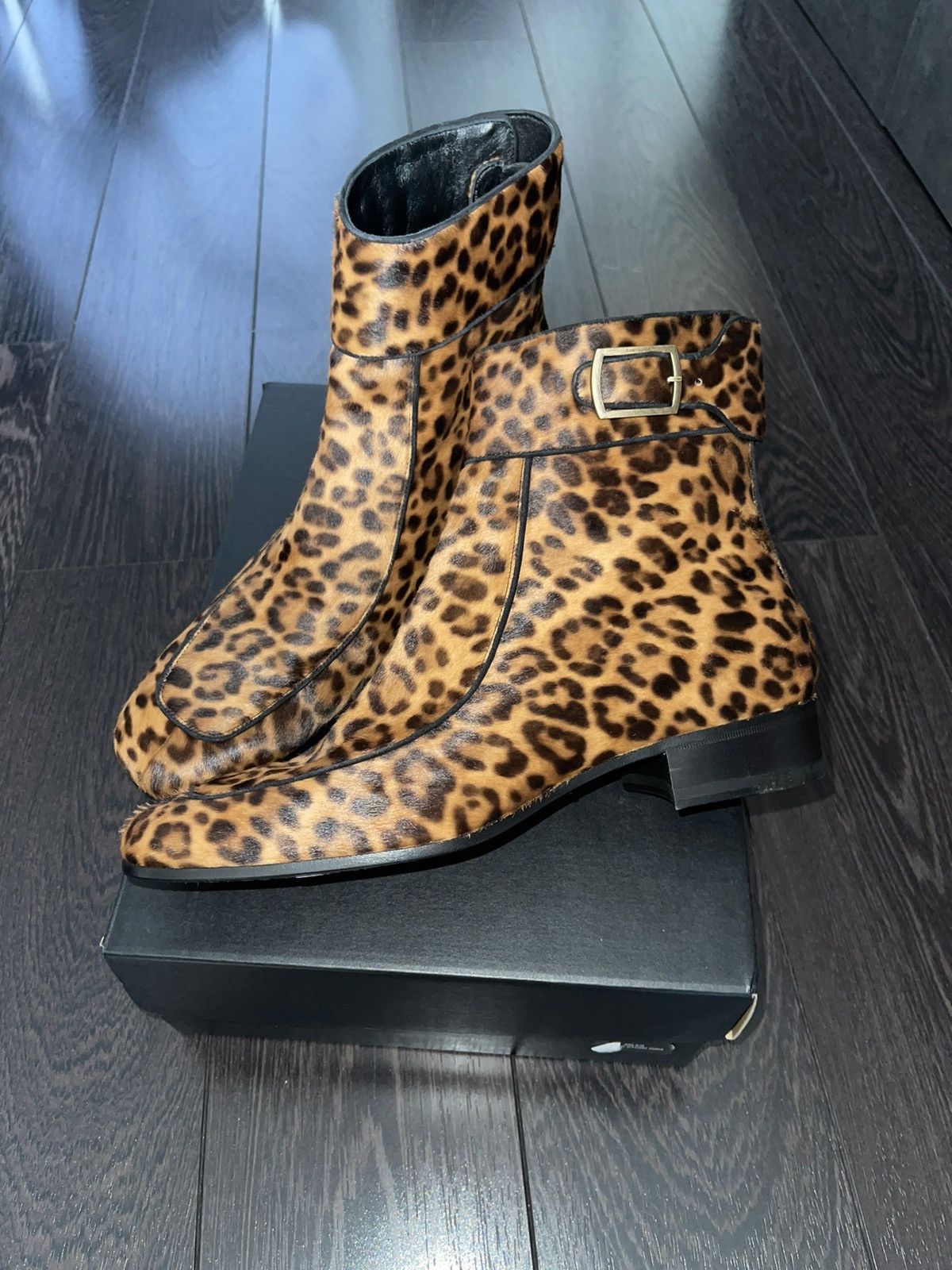 Saint Laurent Paris FW19 - Miles Leopard Skin Runway Boots | Grailed